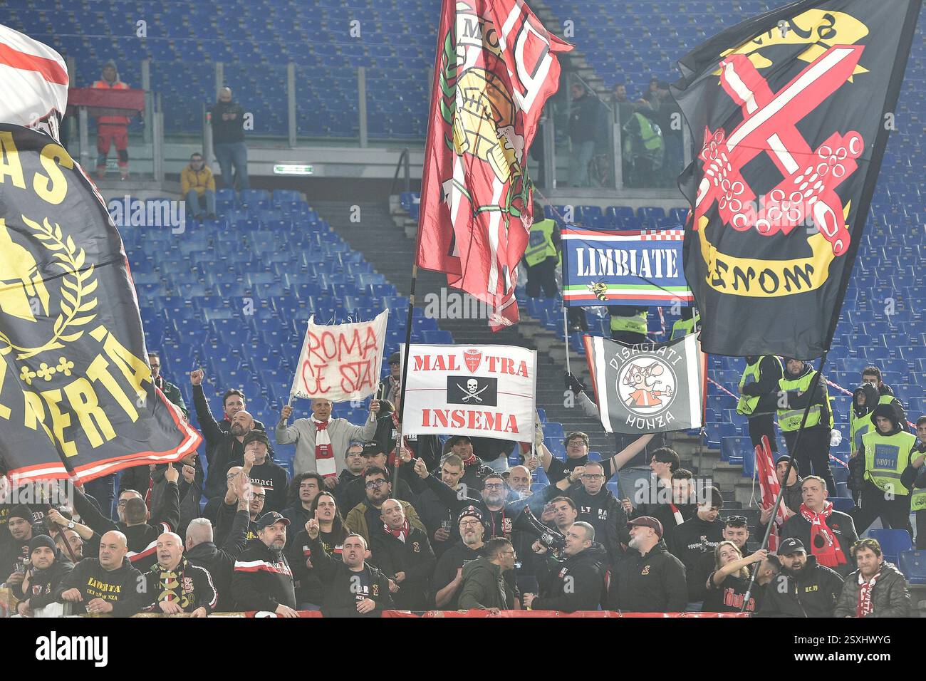 AC Monza's supporters during twenty-sixth Serie A soccer match between ...