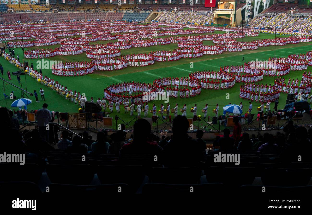 February 23, 2025: Several thousands of dancers perform traditional ...