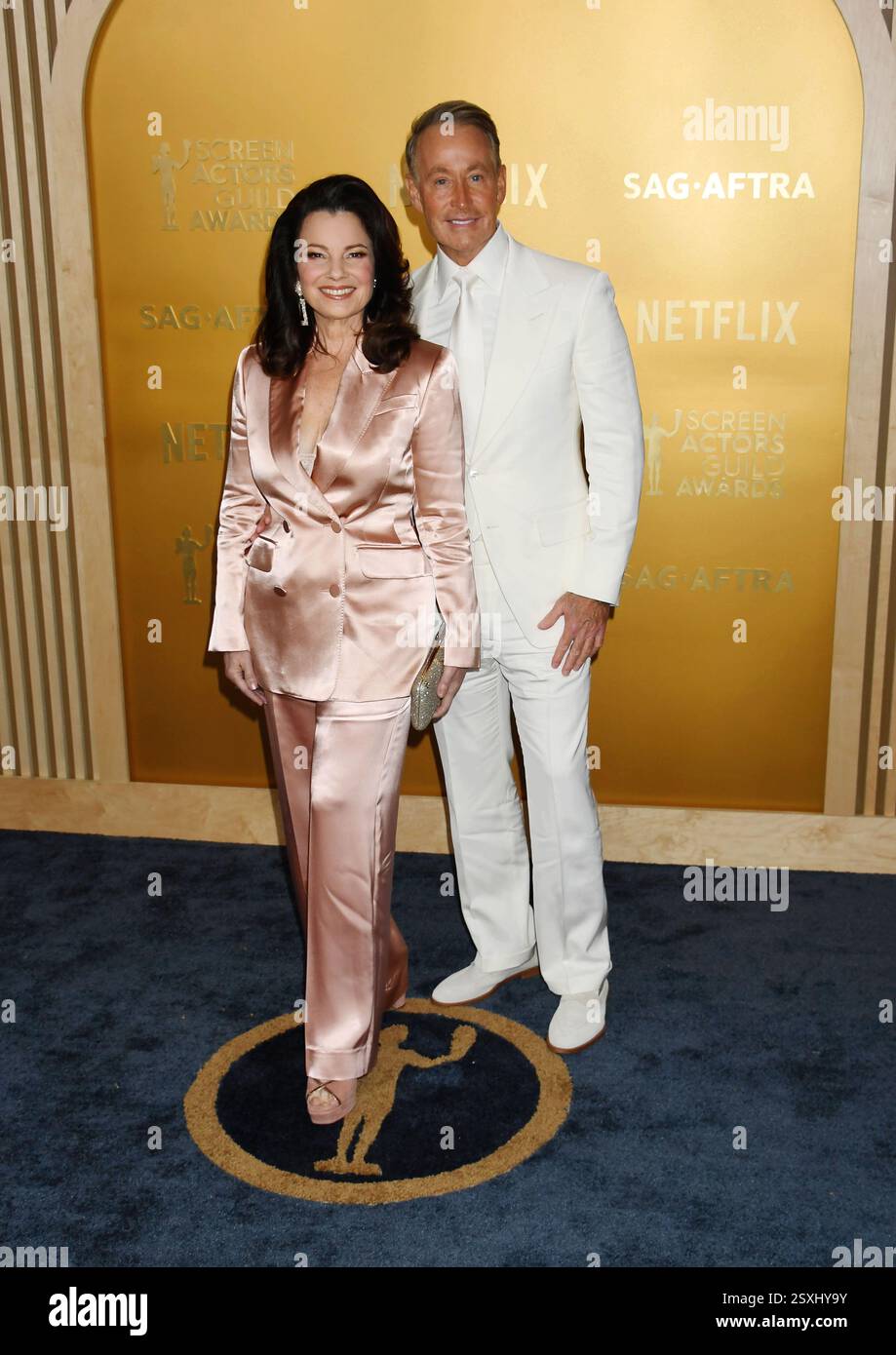 LOS ANGELES, CALIFORNIA - FEBRUARY 23: (L-R) Fran Drescher, President ...