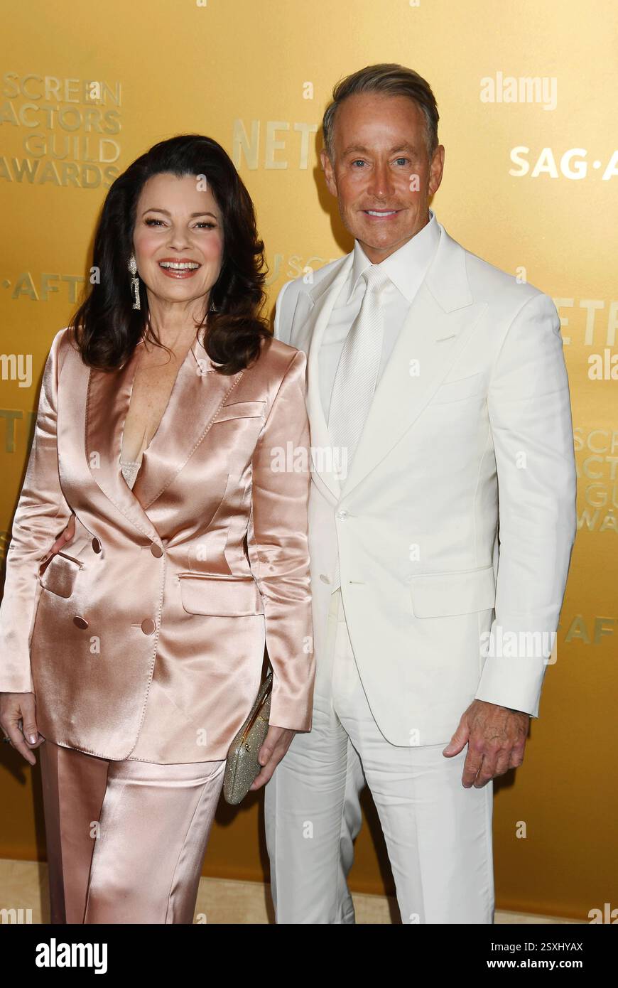 LOS ANGELES, CALIFORNIA - FEBRUARY 23: (L-R) Fran Drescher, President ...