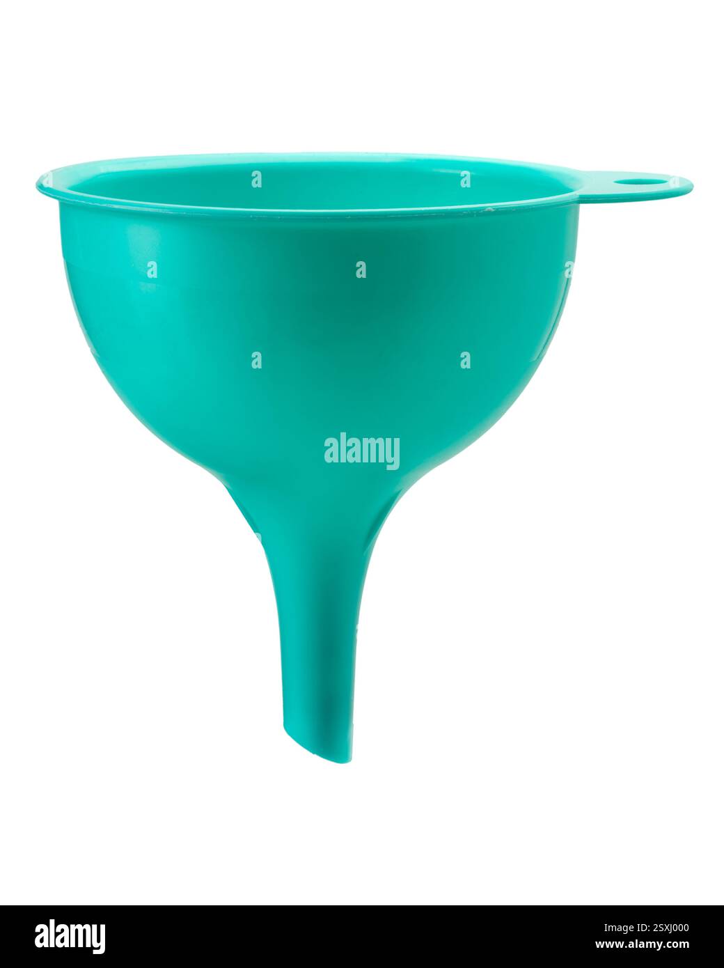 Green plastic funnel isolated on white with clipping path included ...