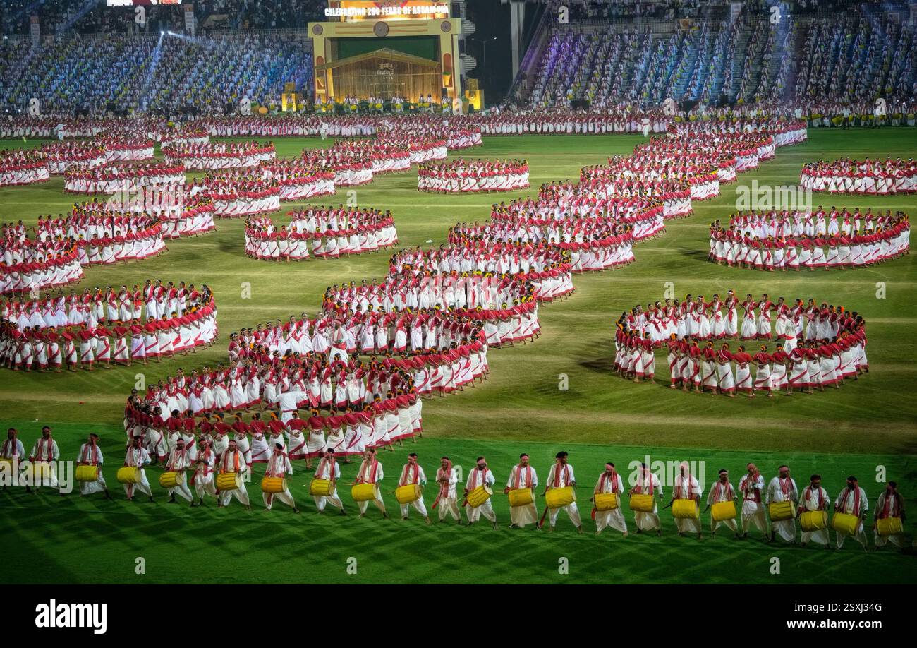 Guwahati, India. 24th Feb, 2025. Guwahati, India. 24 February, 2025. Thousands of traditional ...