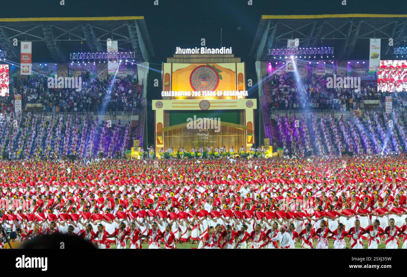 Guwahati, India. 24th Feb, 2025. Guwahati, India. 24 February, 2025. Thousands of traditional ...