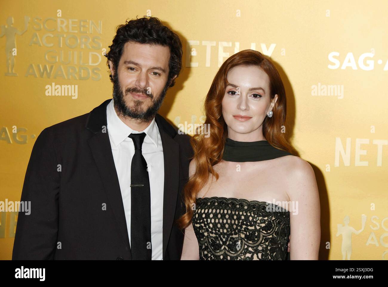 LOS ANGELES, CALIFORNIA - FEBRUARY 23: (L-R) Adam Brody and Leighton ...
