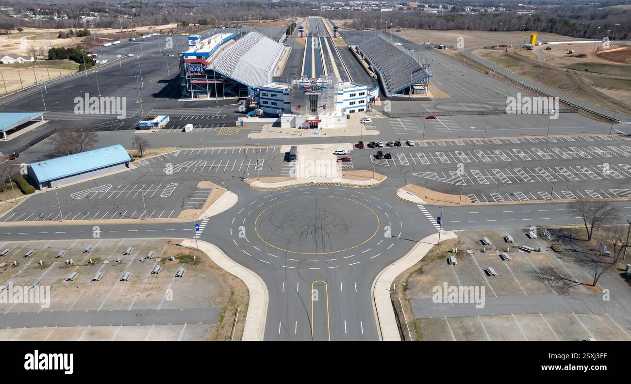 An aerial view of ZMax Dragway in Concord, NC reveals a state-of-the ...