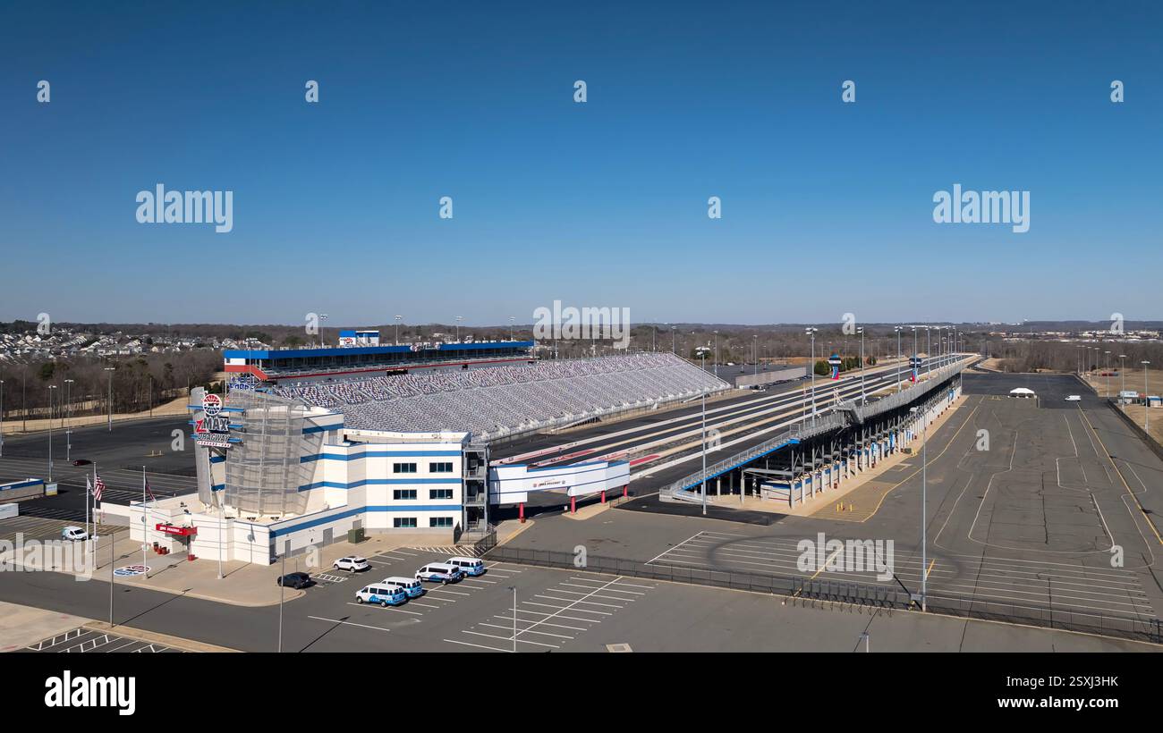 An aerial view of ZMax Dragway in Concord, NC reveals a state-of-the ...