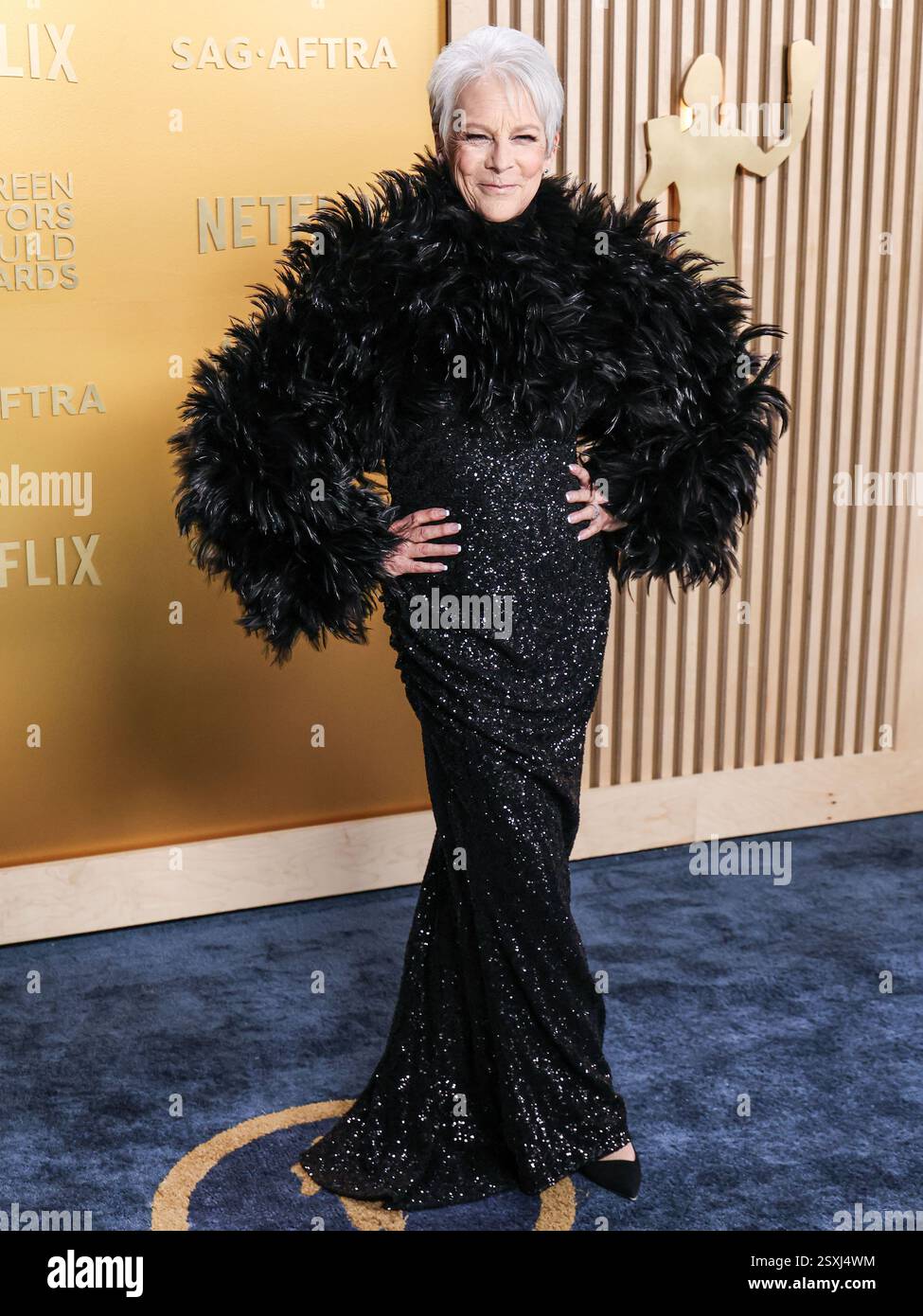 LOS ANGELES, CALIFORNIA, USA - FEBRUARY 23: Jamie Lee Curtis wearing a ...