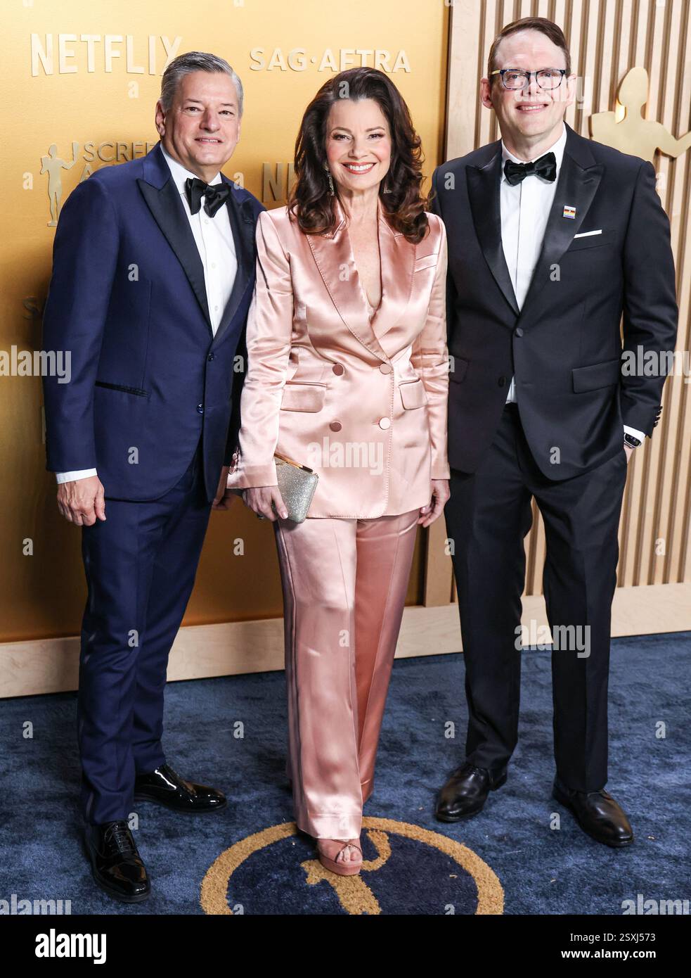 LOS ANGELES, CALIFORNIA, USA - FEBRUARY 23: Ted Sarandos, Fran Drescher ...