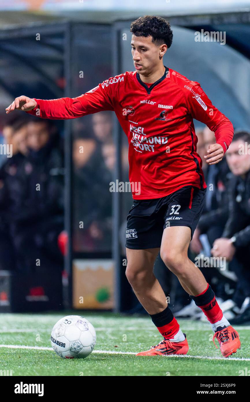 HELMOND, NETHERLANDS - FEBRUARY 24: Tarik Essakkati of Helmond Sport in ...