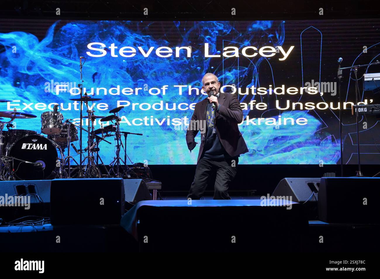 LONDON, UK. 24th Feb, 2025. Speaker Steven Lacey on the third ...