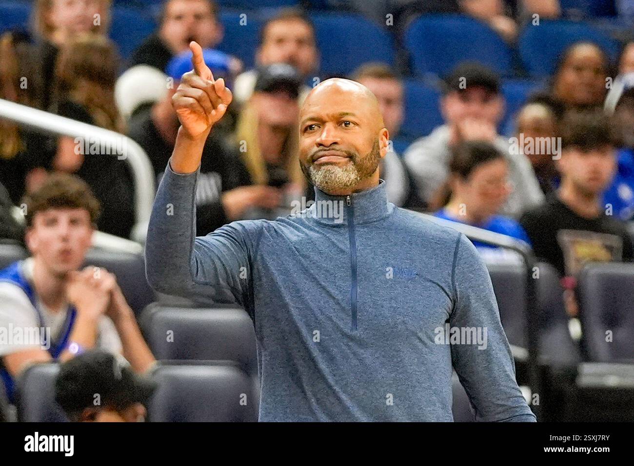 Orlando Magic head coach Jamahl Mosley directs his team against the ...