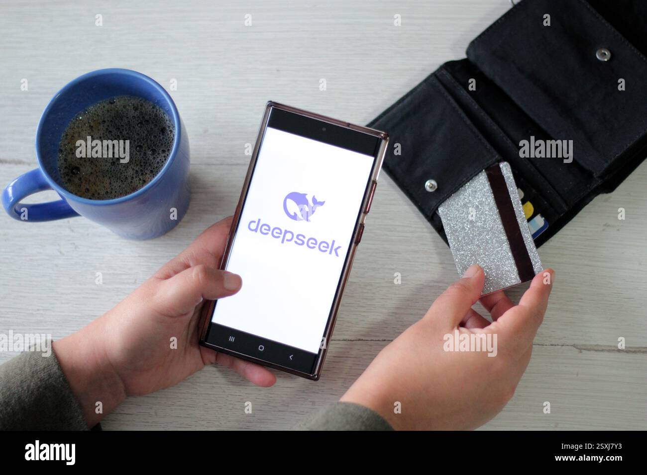 Mexico City, Mexico - Feb 21 2025: DeepSeek mobile application is a ...