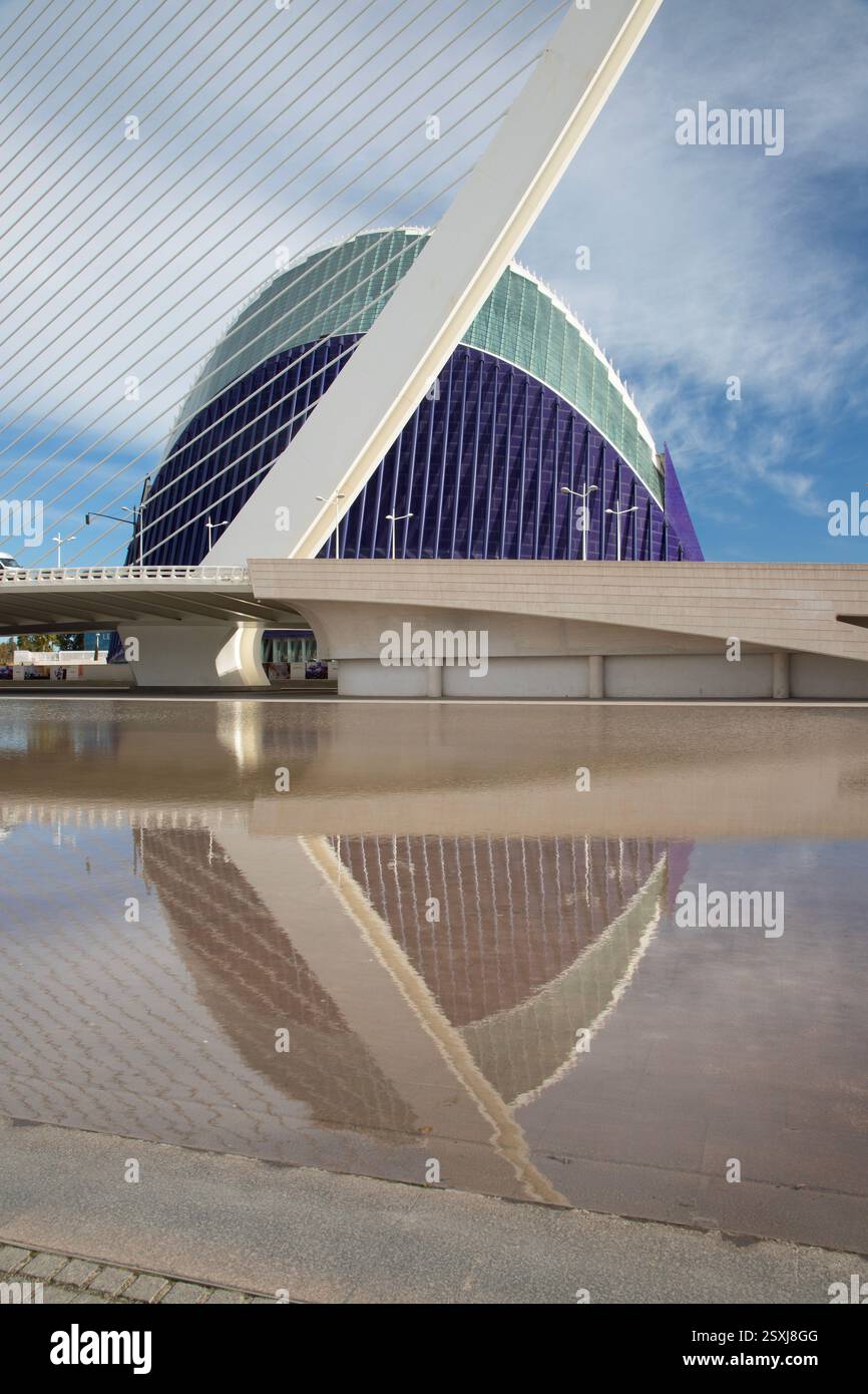 VALENCIA, SPAIN - FEBRUARY 15, 2022: The Agora and Assut de l'Or ...