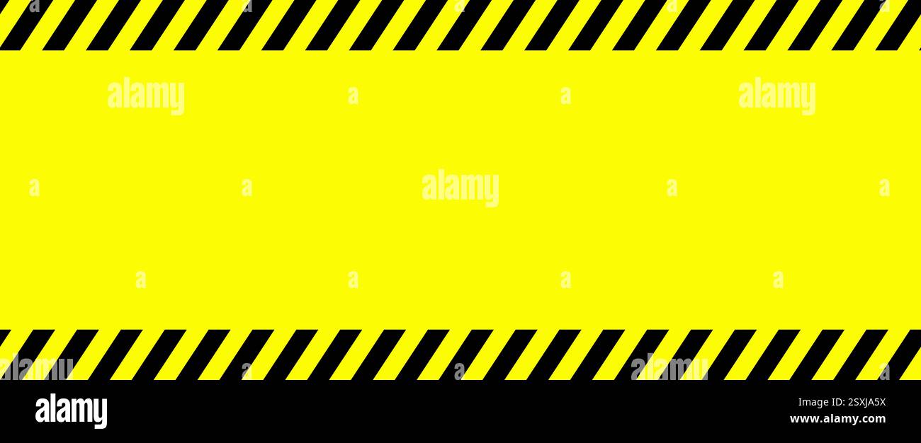 Yellow black danger, caution, warning, restricted area, do not cross ...