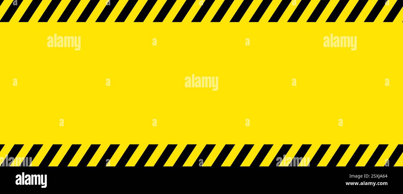 Yellow black danger, caution, warning, restricted area, do not cross ...