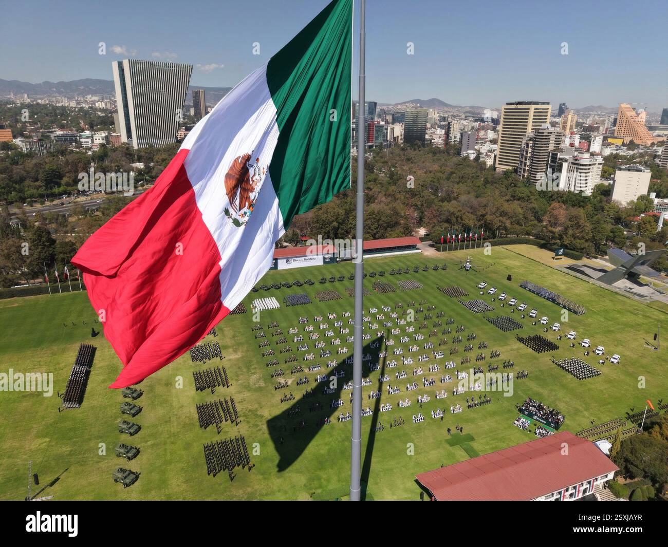 Aerial drone footage mexican flag hi-res stock photography and images ...