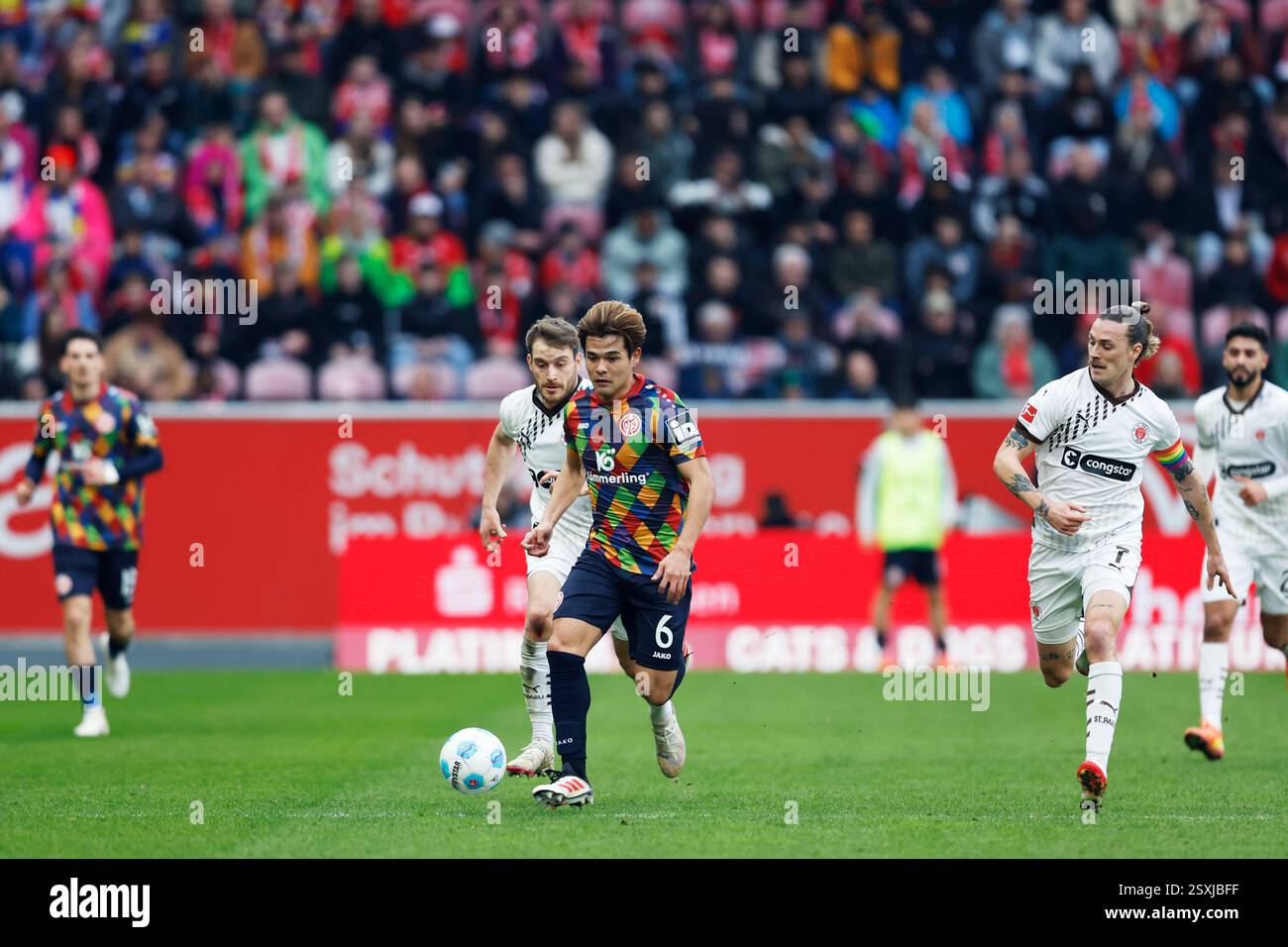 Mainz, Germany. Credit: D. 22nd Feb, 2025. Kaishu Sano (Mainz) Football/Soccer : Bundesliga ...