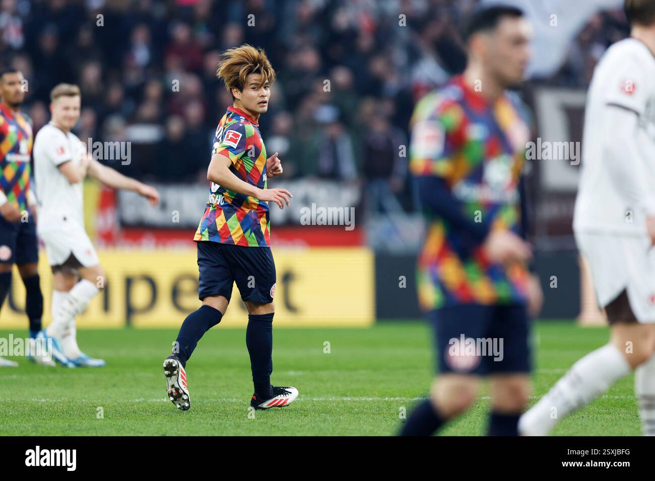 Mainz, Germany. Credit: D. 22nd Feb, 2025. Kaishu Sano (Mainz) Football/Soccer : Bundesliga ...