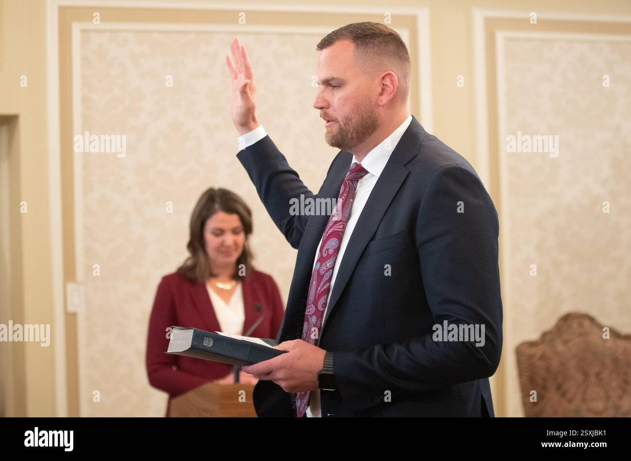 Minister of Tourism and Sport Joseph Schow is sworn into cabinet, in ...
