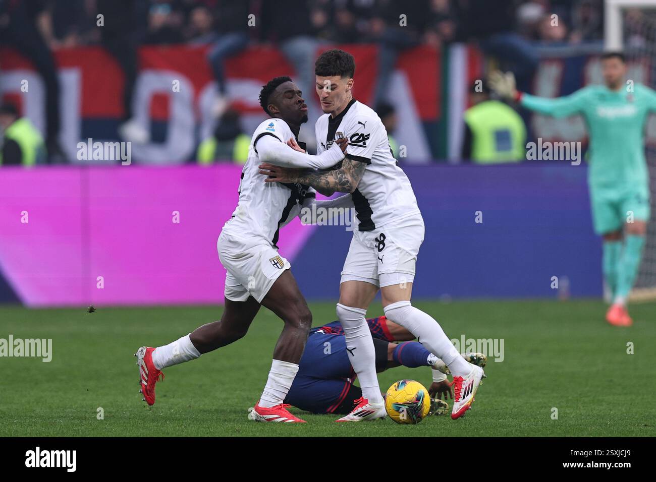 Mandela Keita (Parma)Dennis Man (Parma) ; during the Italian "Serie A ...