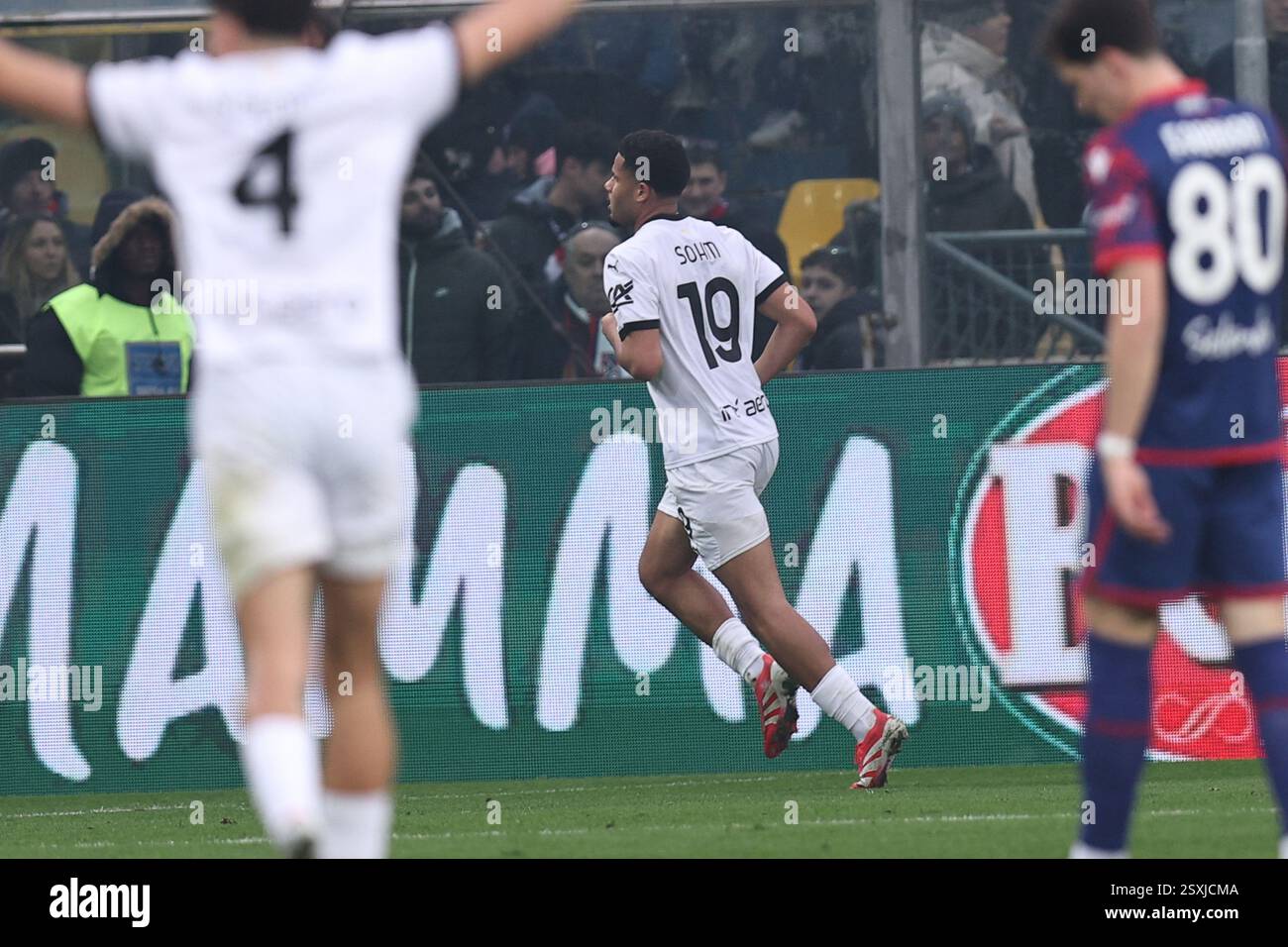 Simon Sohm (Parma) ; celebrates after scoring his team's second goal ...