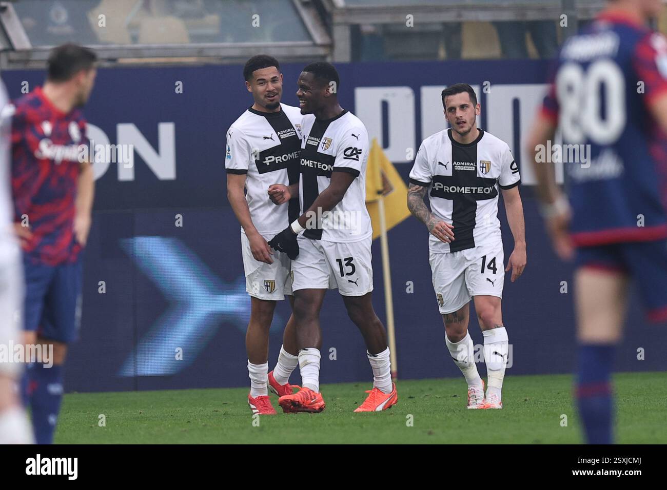 Simon Sohm (Parma) ; celebrates after scoring his team's second goal ...
