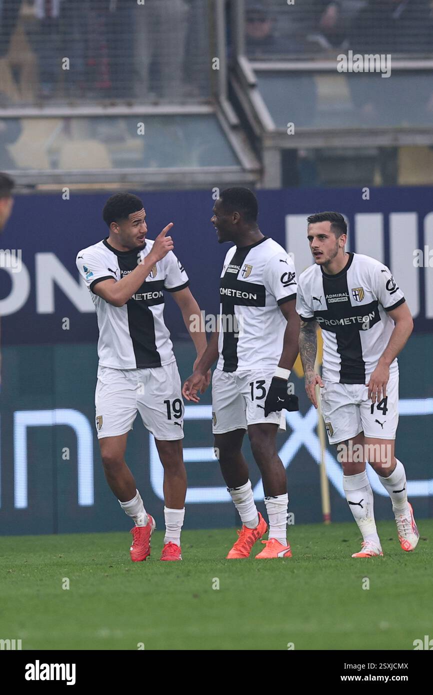 Simon Sohm (Parma) ; celebrates after scoring his team's second goal ...