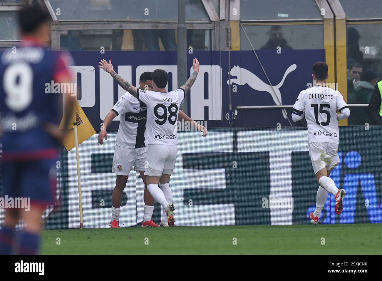 Simon Sohm (Parma) ; celebrates after scoring his team's second goal ...