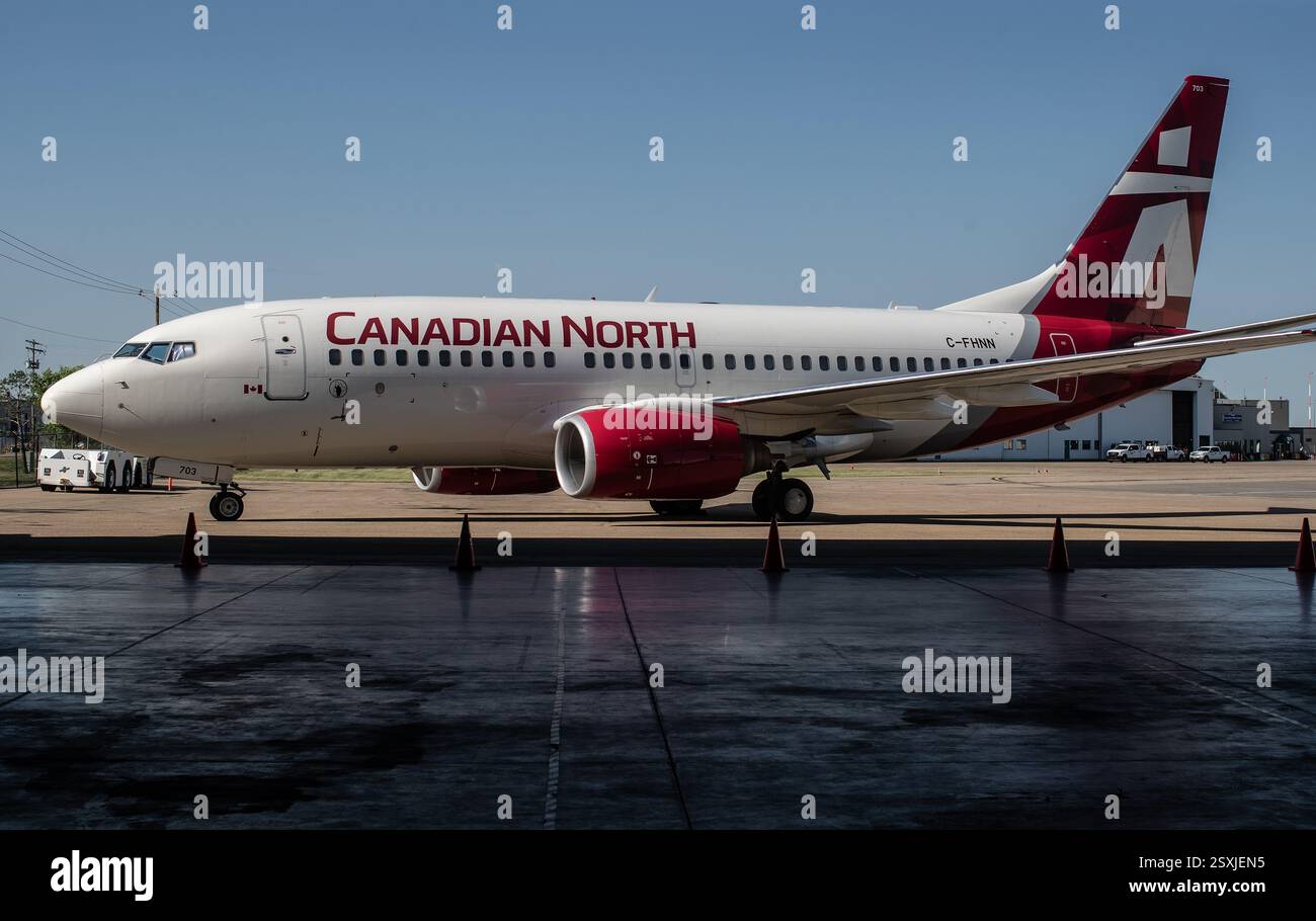 Edmonton, Canada. 17th July, 2024. A Canadian North Airlines 737 at the ...