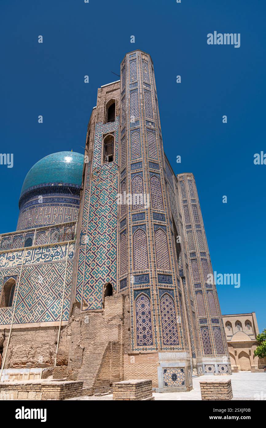 JUNE 20, 2023, SAMARKAND, UZBEKISTAN: Beautiful walls and dome of Bibi ...