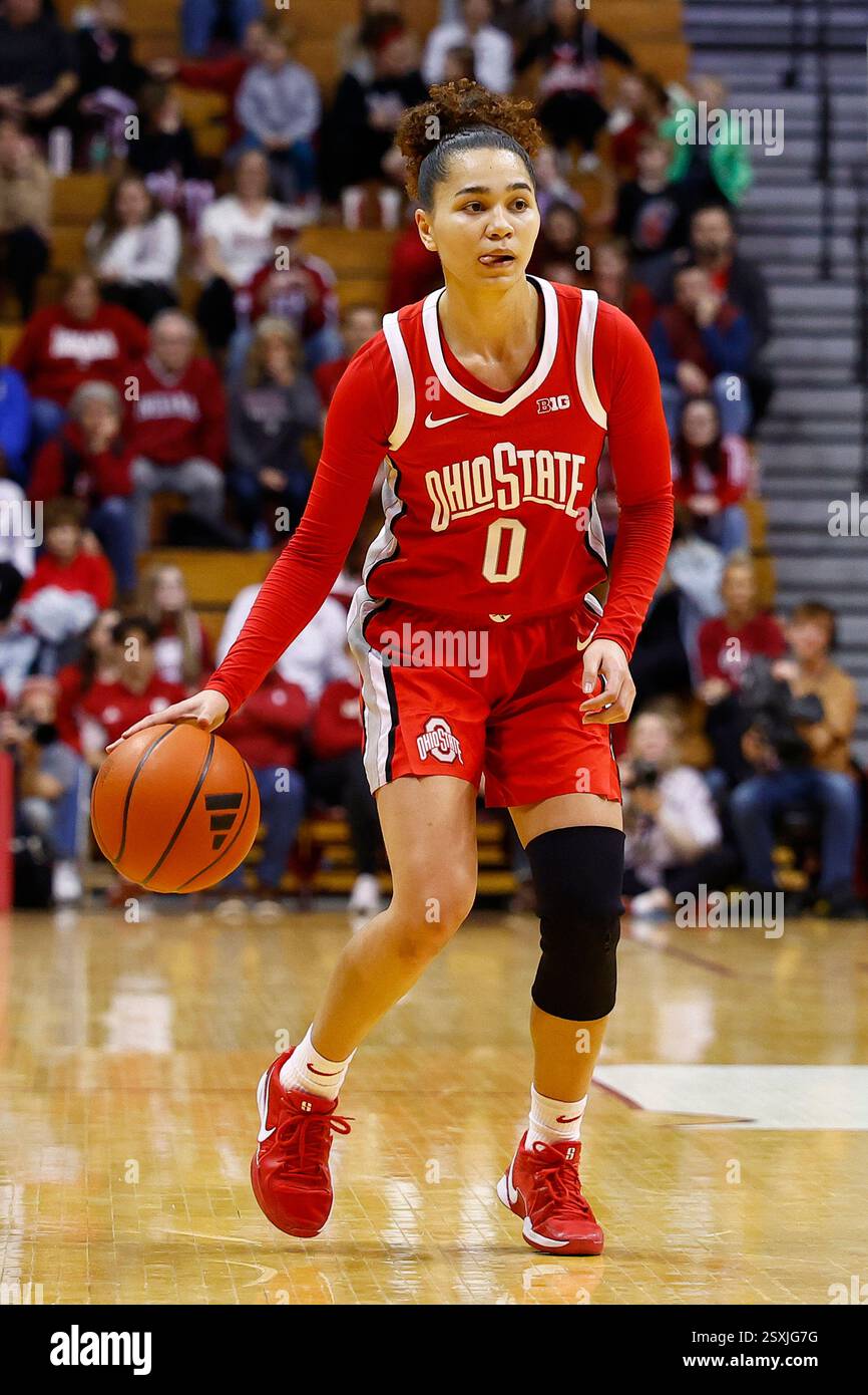 BLOOMINGTON, IN - FEBRUARY 20: Ohio State Buckeyes guard Madison Greene ...