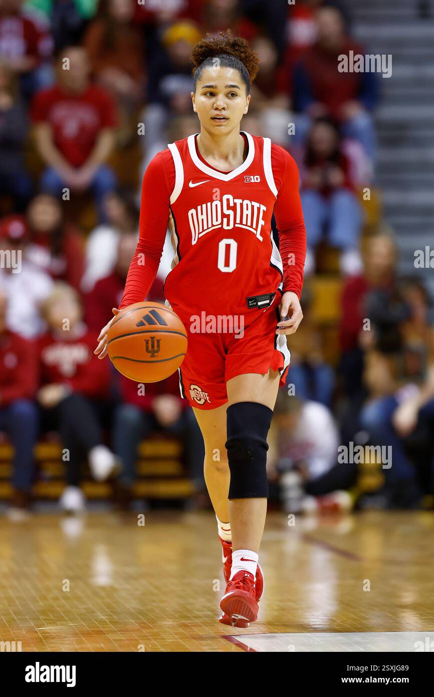 BLOOMINGTON, IN - FEBRUARY 20: Ohio State Buckeyes guard Madison Greene ...