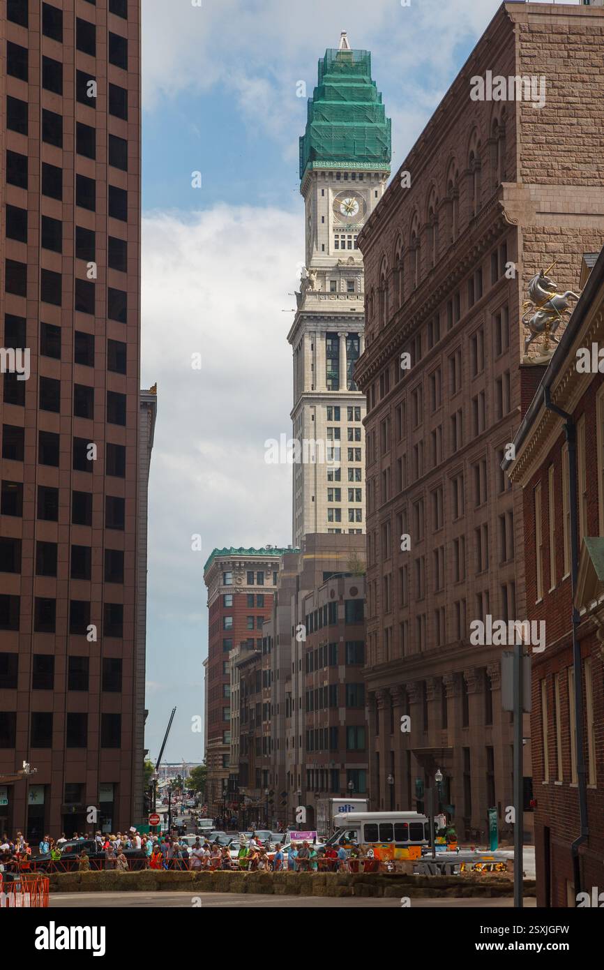 The Custom house tower skyscraper clock tower and the typical ...