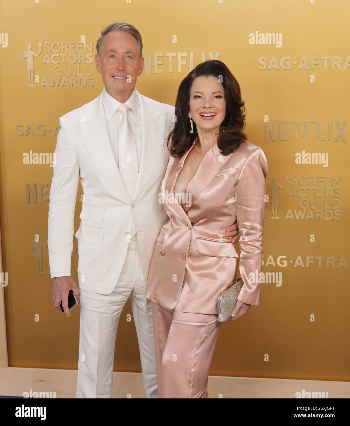 Peter Marc Jacobson and Fran Drescher attend the 31st Annual Screen ...