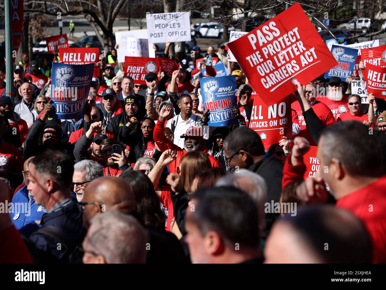 USPS workers rally in Washington, District of Columbia, USA - 24 Feb ...