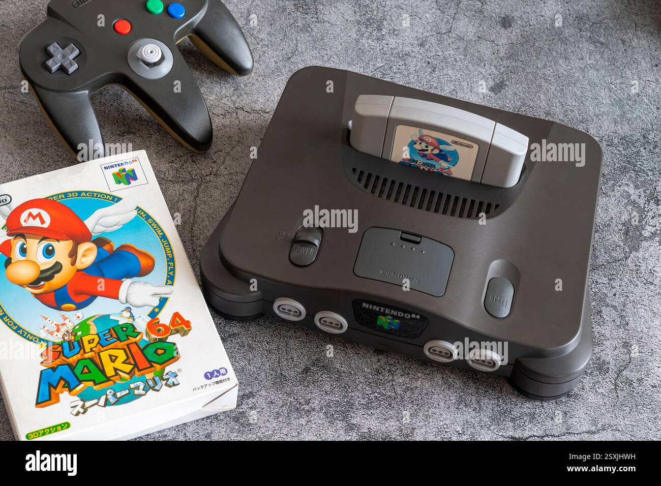 Fukuoka, Japan - january 3, 2025 : the famous nintendo 1996's hit Super ...