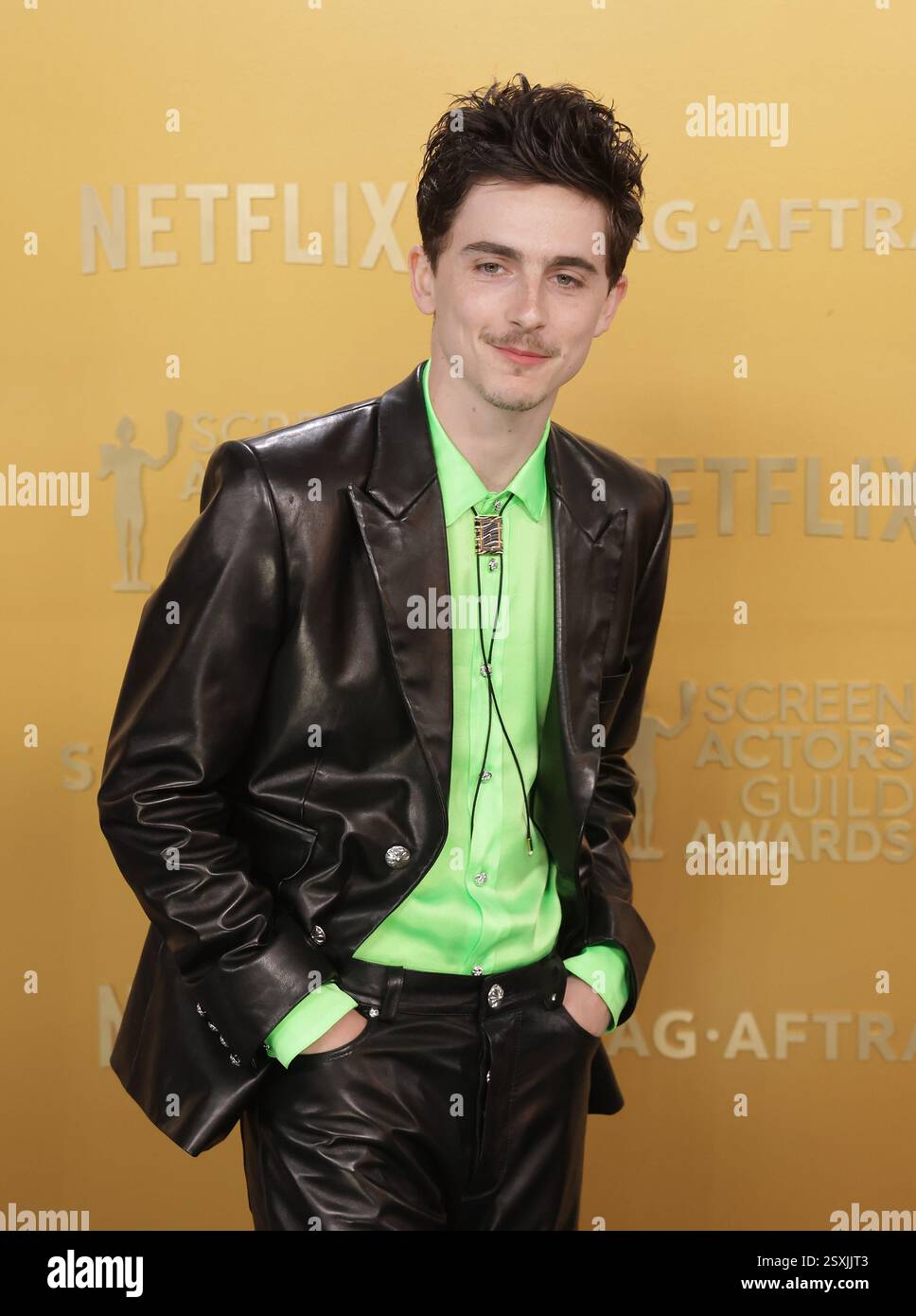 Timothée Chalamet attends the 31st Annual Screen Actors Guild Awards at Shrine Auditorium and ...
