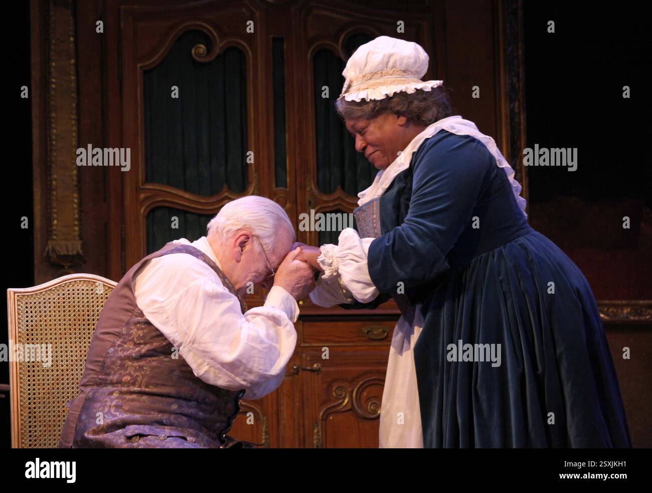 London, UK. Brian Cox as Johann Sebastian Bach and Juliet Garricks in ...