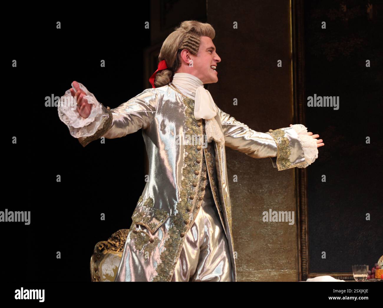 London, UK. Stephen Hagan as King Frederick of Prussia in The Score ...