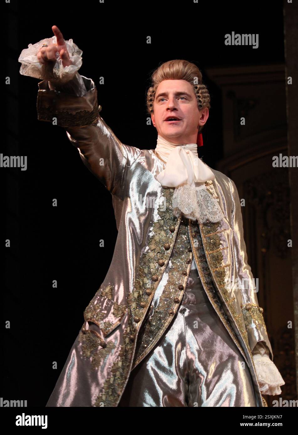 London, UK. Stephen Hagan as King Frederick of Prussia in The Score ...