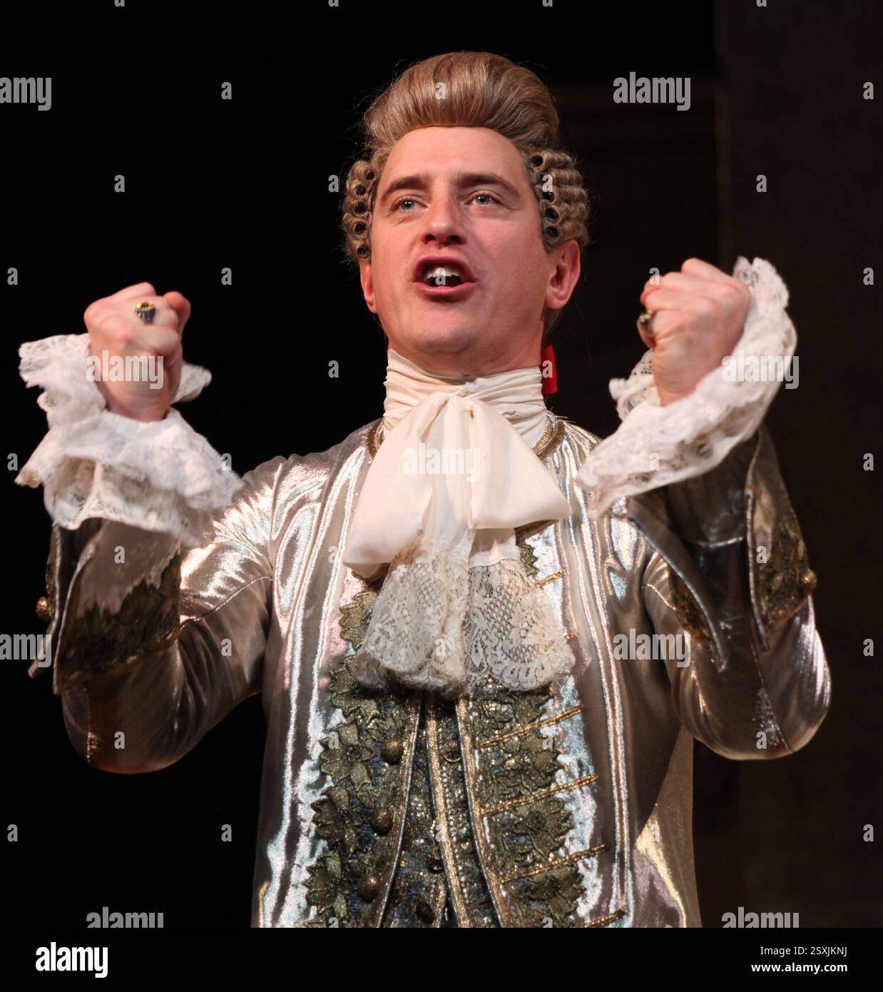 London, UK. Stephen Hagan as King Frederick of Prussia in The Score ...