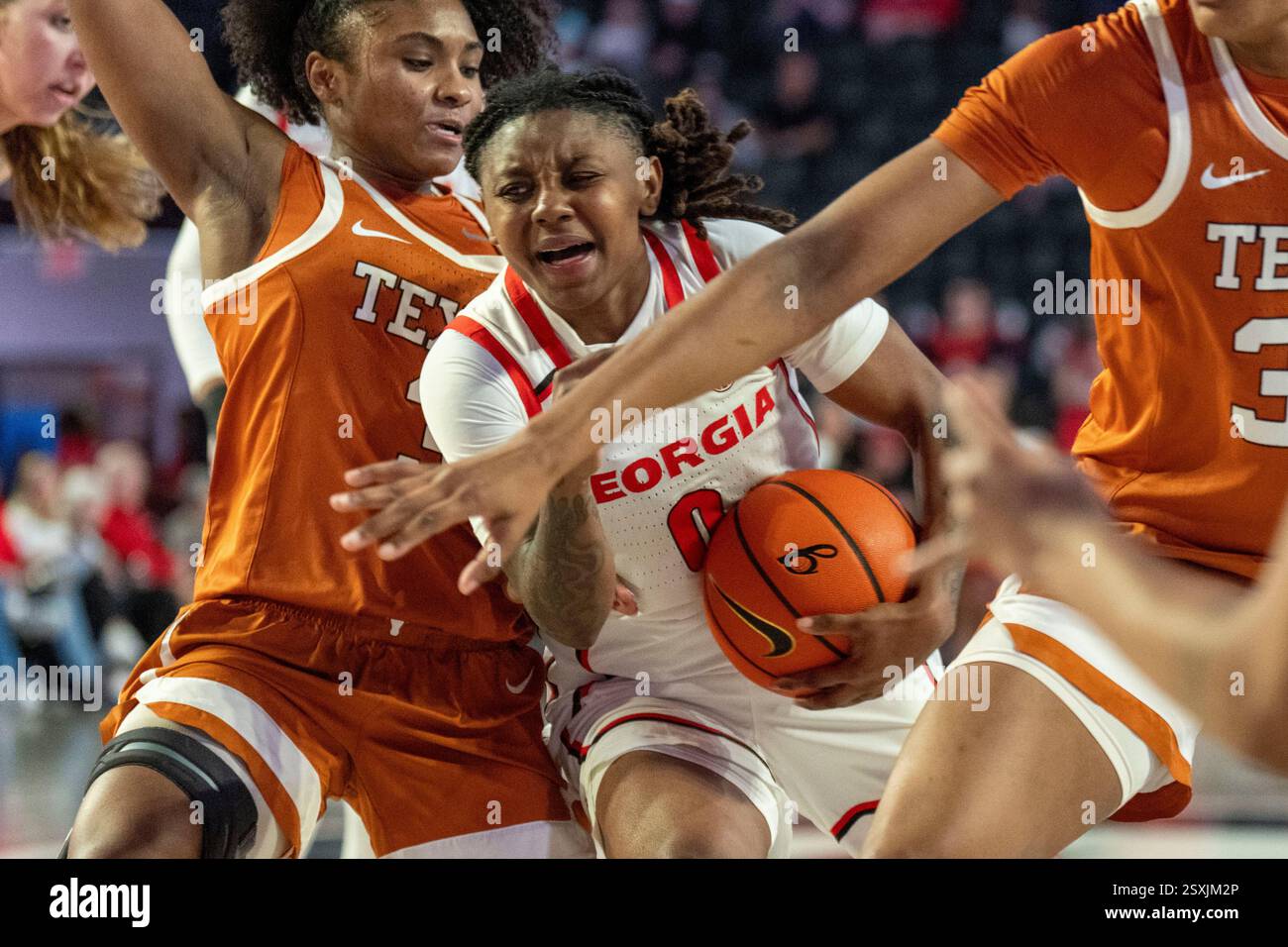 Georgia guard Trinity Turner drives the ball during the second half of ...