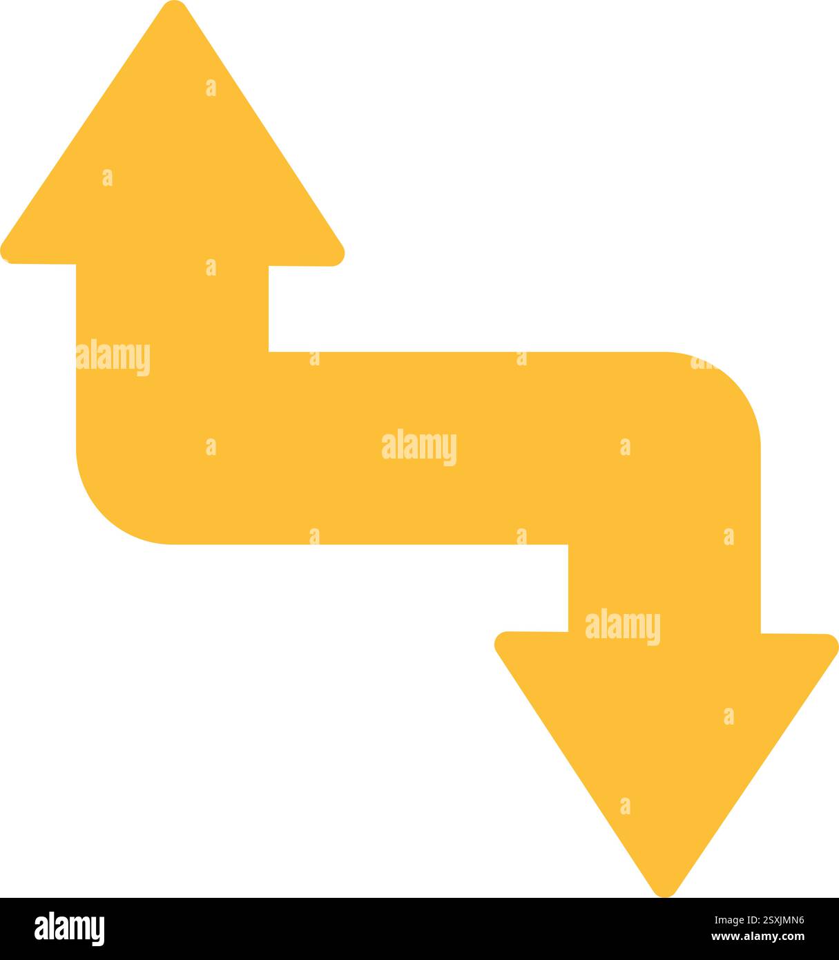 Double Ended Arrow Curved Path Icon Stock Vector Image & Art - Alamy