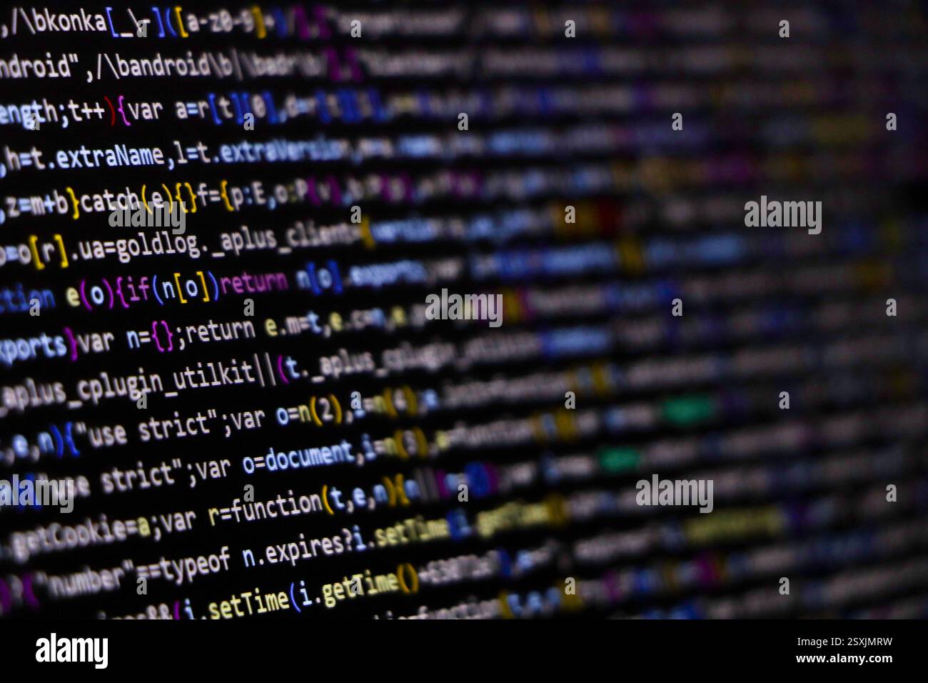 Technology background concept, developer coding screen Stock Photo - Alamy