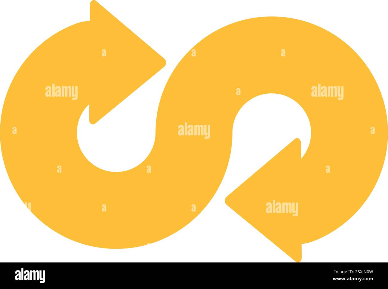 Double Ended Arrow Curved S Path Icon Stock Vector Image & Art - Alamy