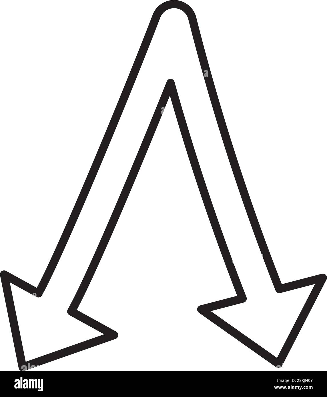 Double Ended Arrow Angular Icon Stock Vector Image & Art - Alamy