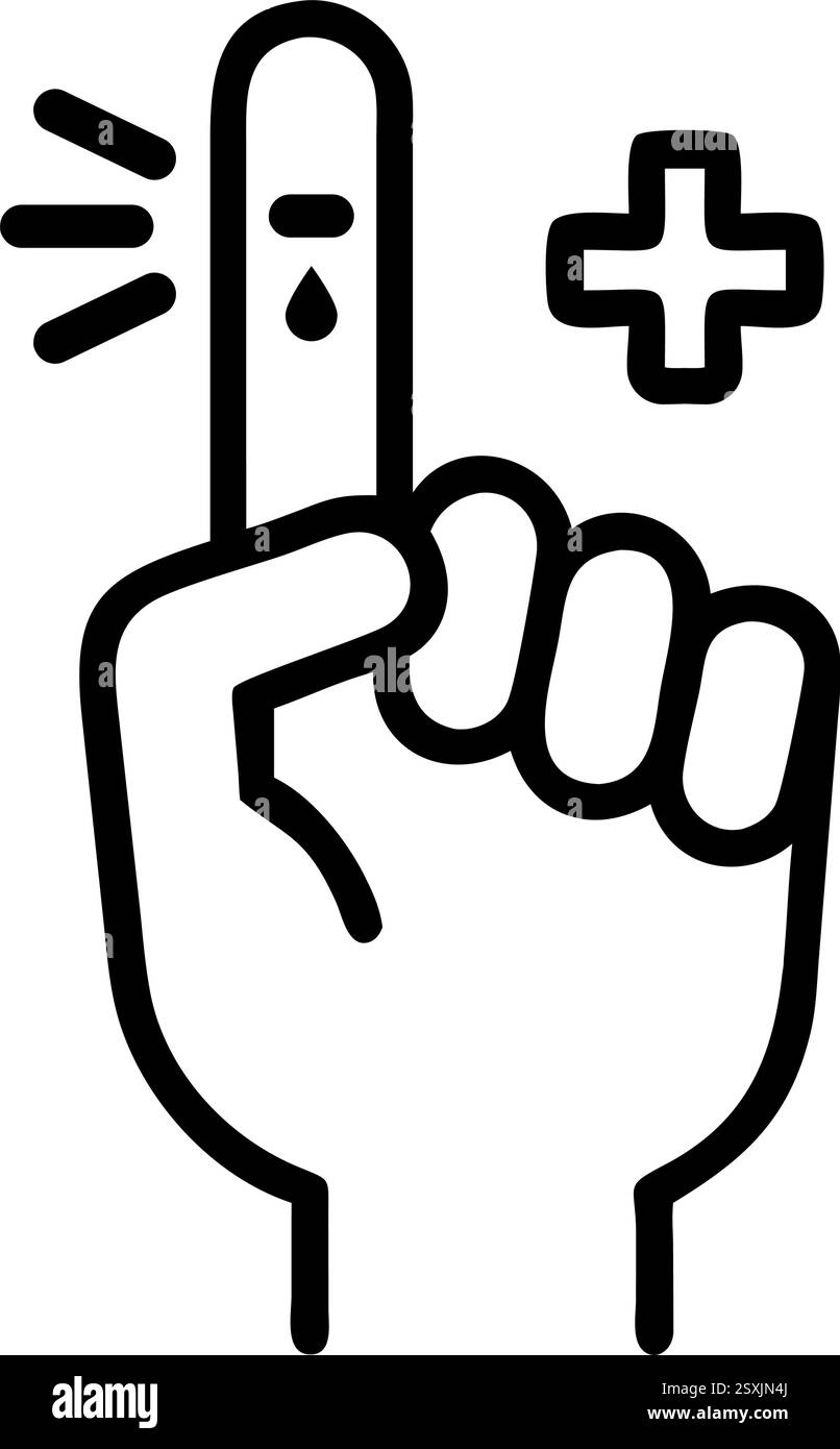 Medical Alert Finger Warning Sign Stock Vector Image & Art - Alamy