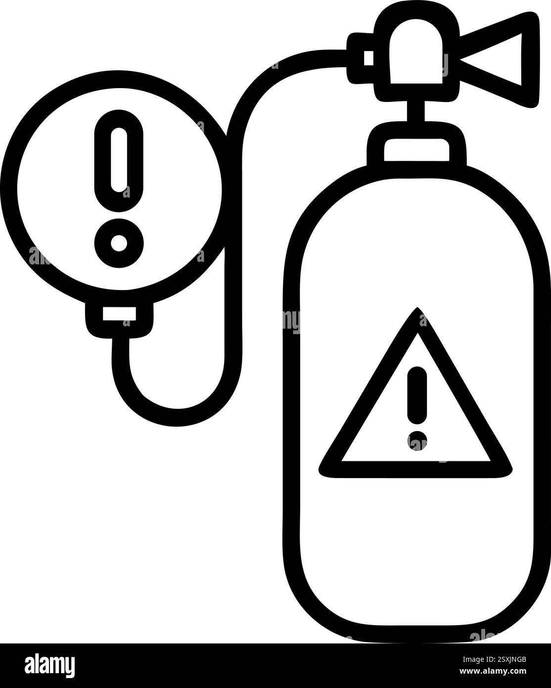 Medical Alert Oxygen Tank Warning Stock Vector Image & Art - Alamy