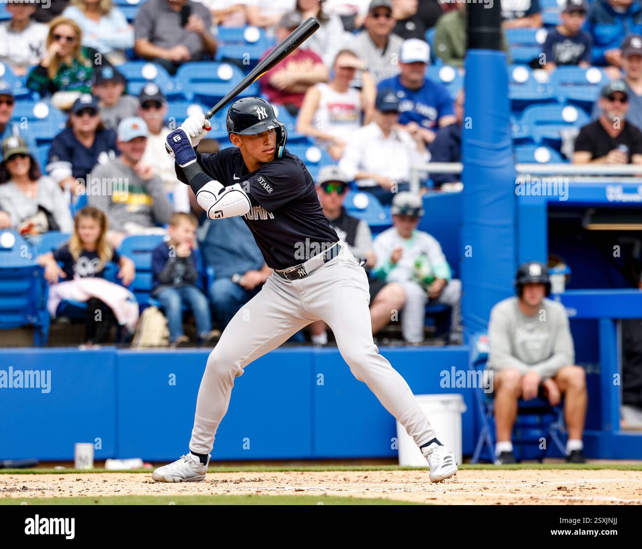 New York Yankees infielder George Lombard Jr. up to bat at a baseball ...