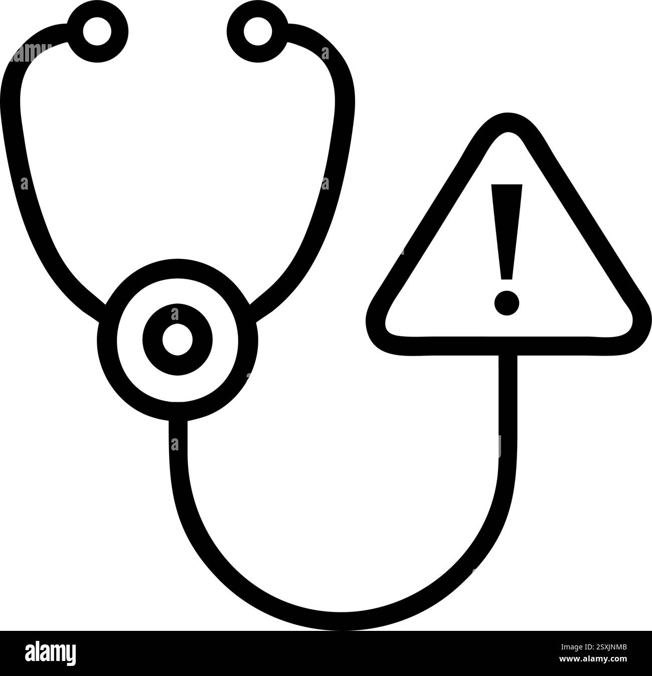 Medical Alert Stethoscope Warning Icon Stock Vector Image & Art - Alamy